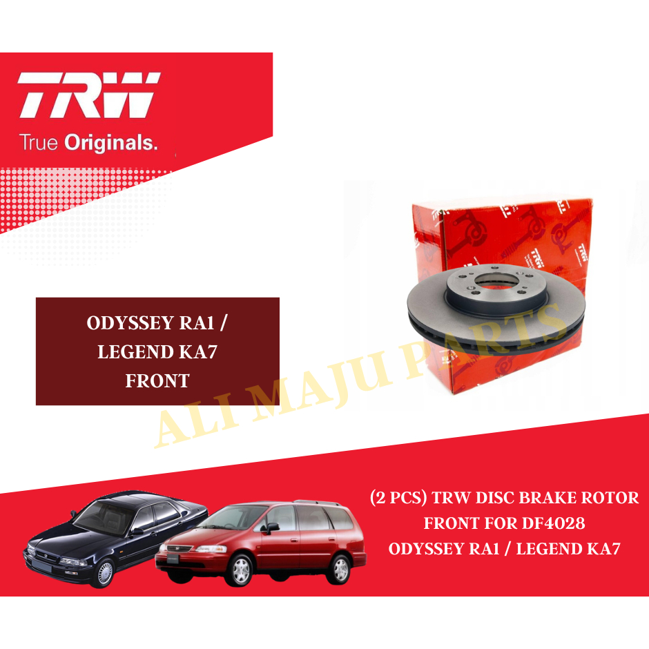 (2 pcs) TRW Disc Brake Rotor Front for DF4028 Odyssey RA1 / Legend KA7 ...