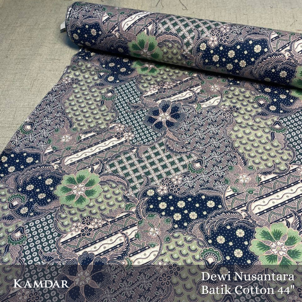 KAMDAR Batik Cotton Dewi Nusantara Bidang 44" Kain Pasang - 100% Batik ...