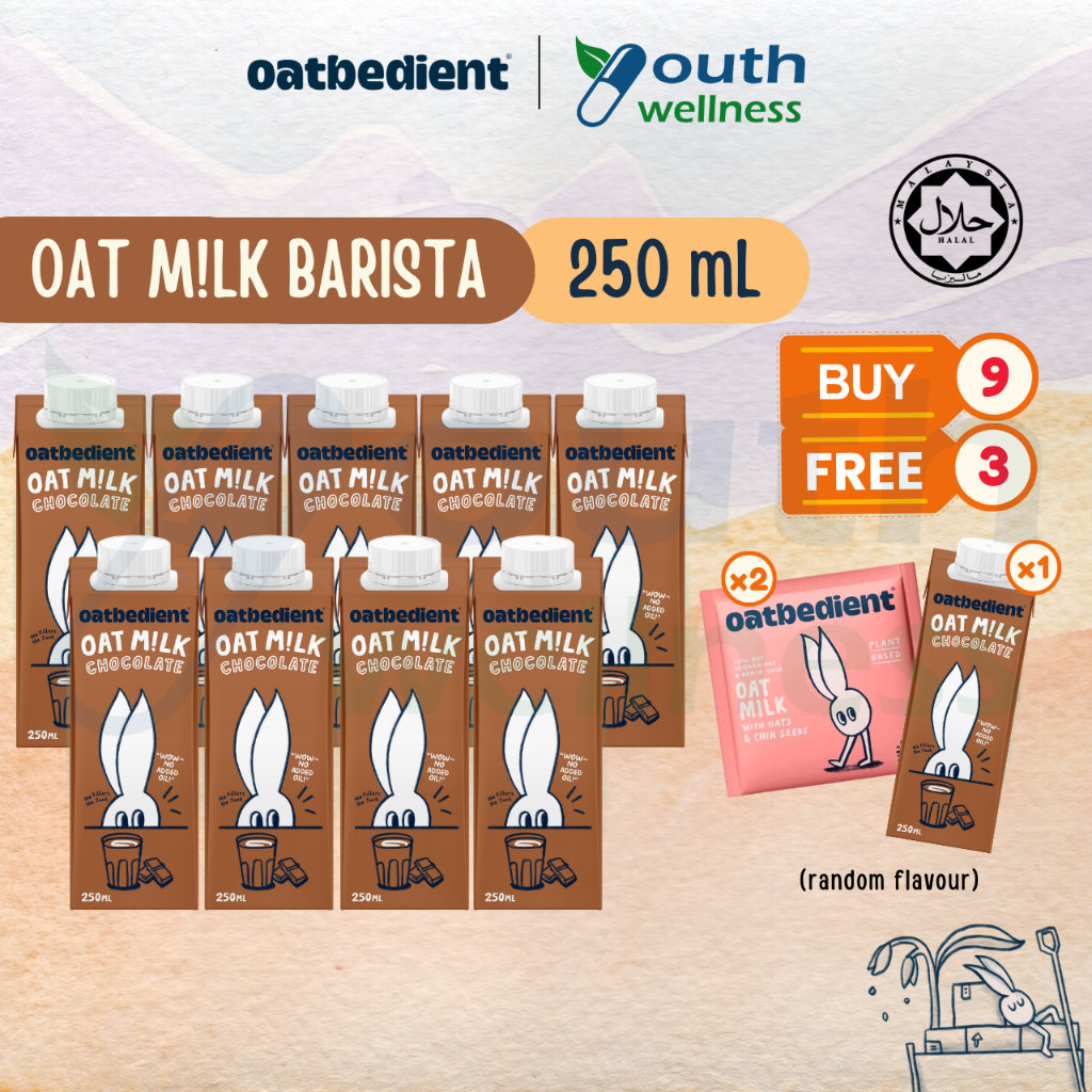 [RTD] [Buy 9 Free 3] Oatbedient Oat Milk Chocolate (10 x 250mL + 2 ...