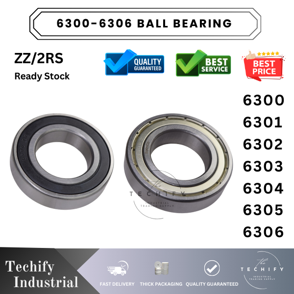 BALL BEARING 6300 6301 6302 6303 6304 6305 6306 ZZ/2RS DEEP GROOVE BALL BEARING ZZ 2RS | Shopee ...