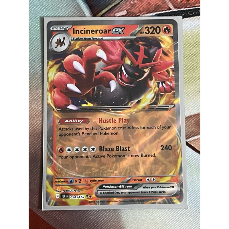 Pokemon TCG SV05 Temporal Forces - Incineroar ex - 034/162 - Ultra Rare ...