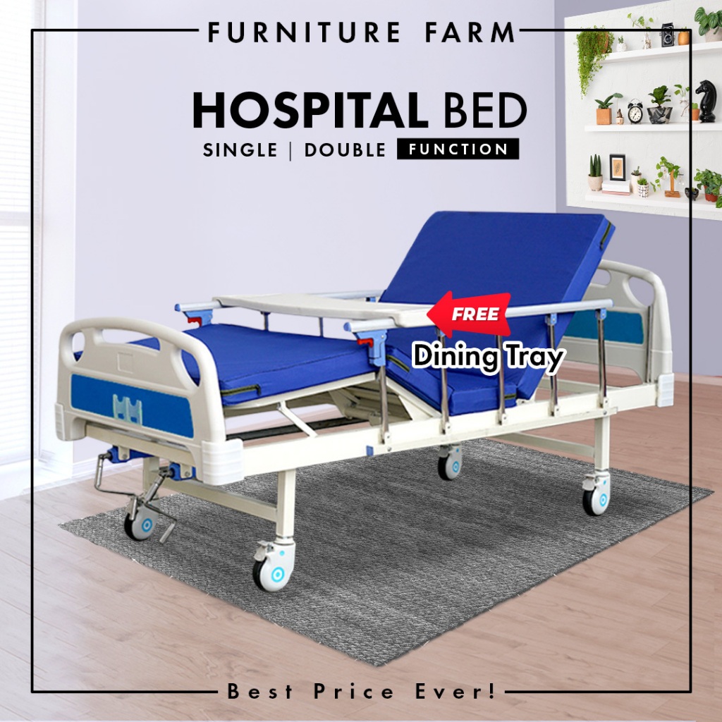 F&F : Hospital Bed 2 Function Manual (M15) + Mattress / katil hospital ...