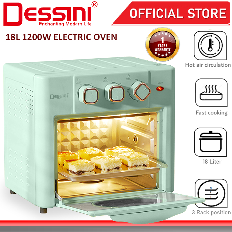 DESSINI ITALY 18L Electric Rotisserie Oven Convection Hot Air Fryer ...