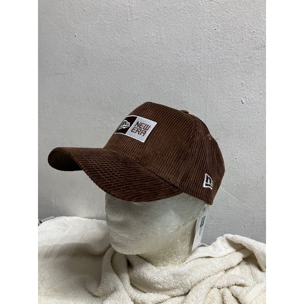 NE 9 Forty A Frame Corduroy NE Box Logo Brown Cap Jepun release ...