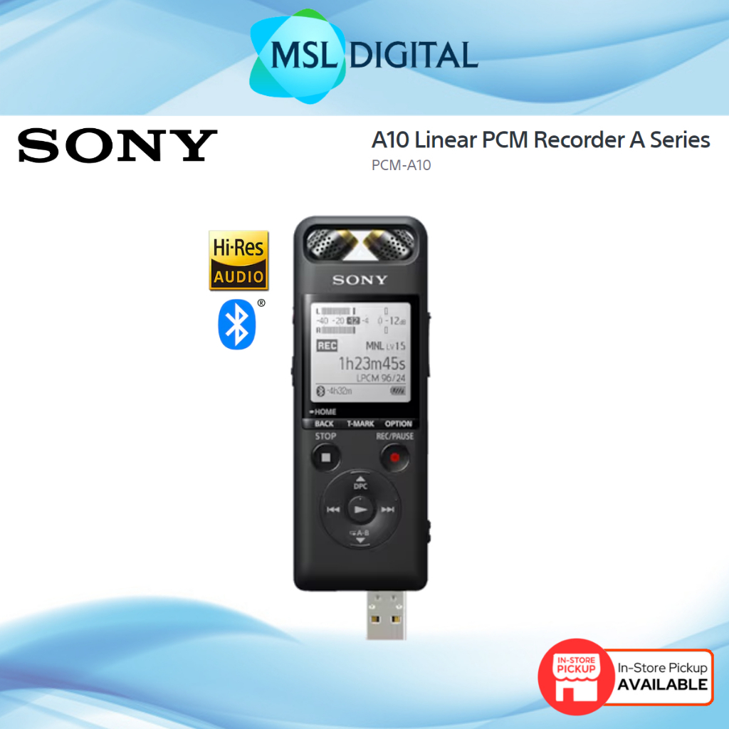 Sony PCM-A10 / A10 Linear PCM High Resolution Audio Recorder Voice ...
