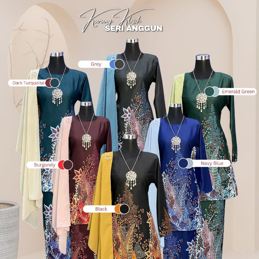 Kurung Batik Kurung Klasik Seri Anggun XS-3XL (Kurung Moden Riau/Kurung ...
