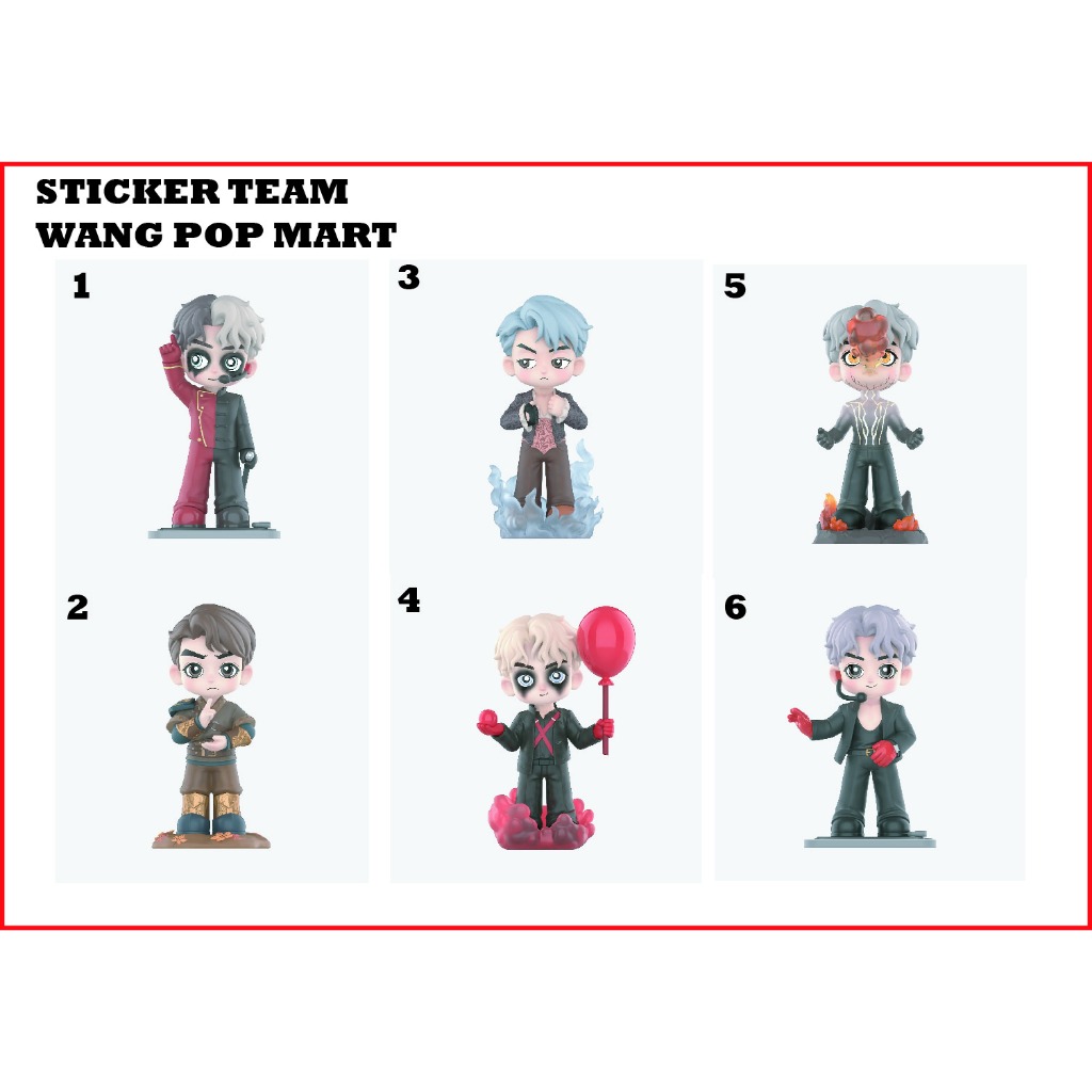 Sticker Team Wang Icon Jackson Wang Popmart Sticker Laptop | Shopee ...