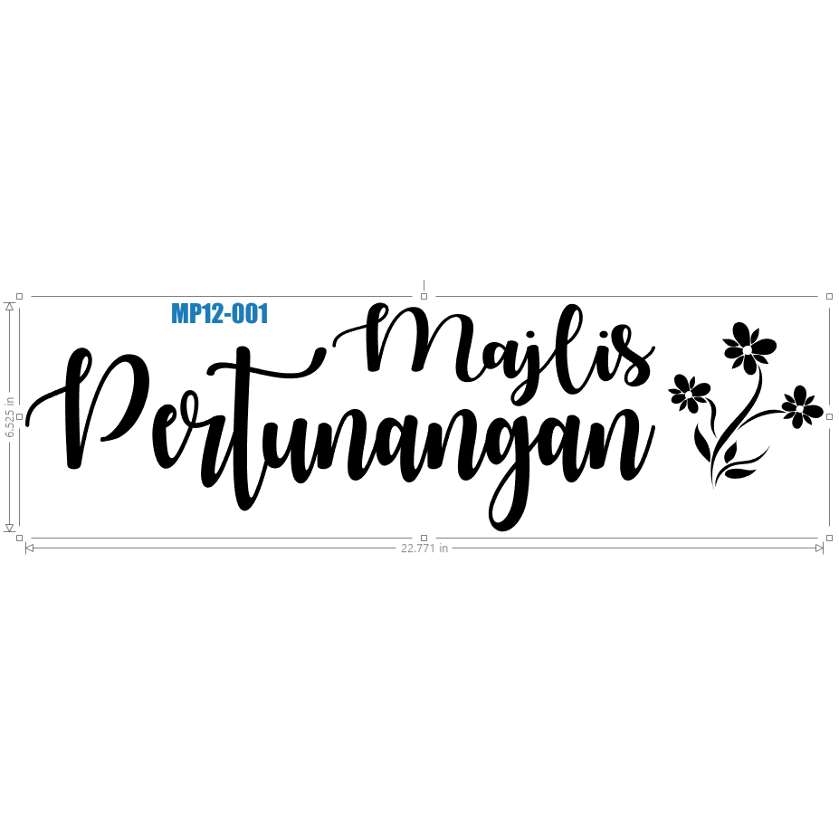 Sticker Vinyl Backdrop Majlis Pertunangan | Shopee Malaysia