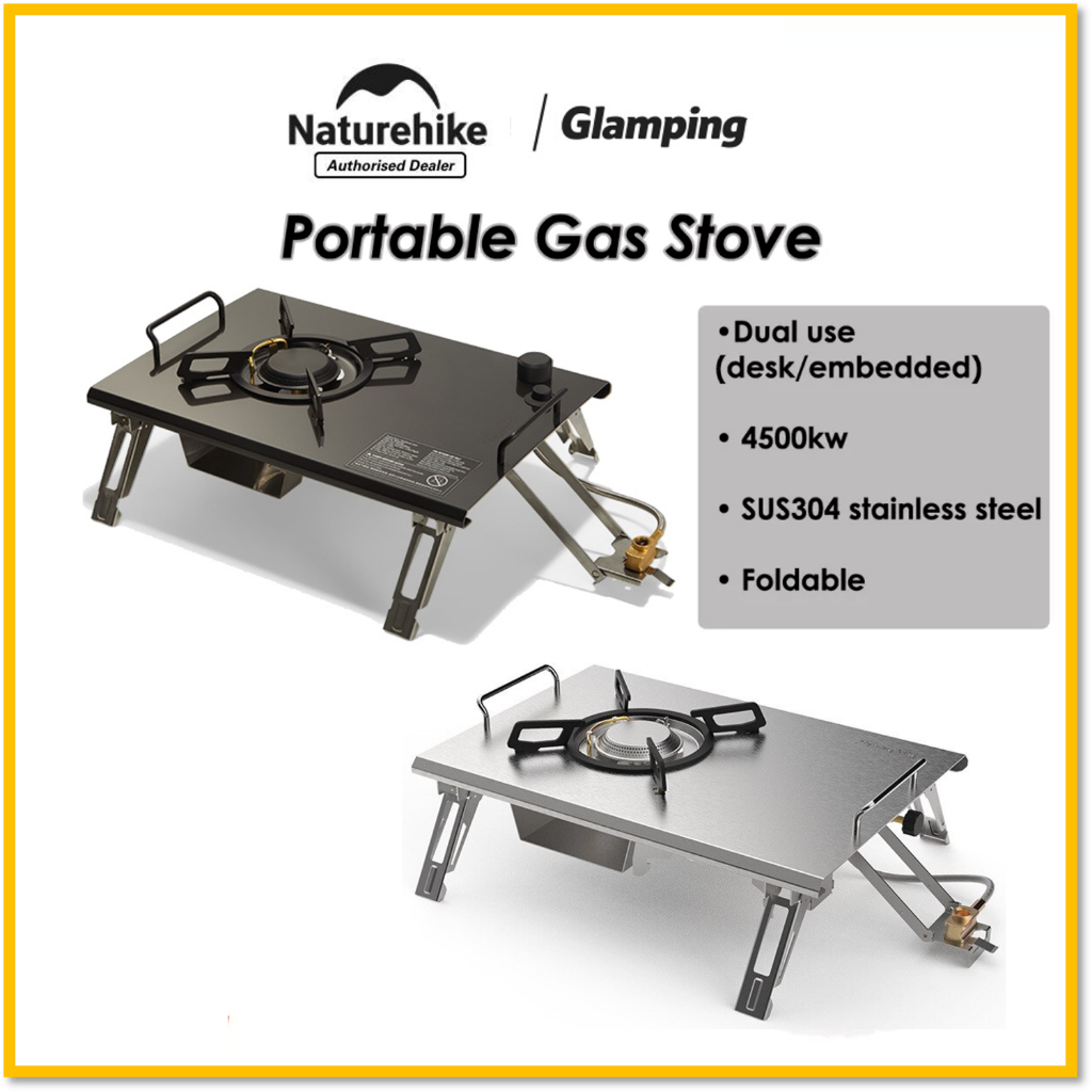 [SABAH] Naturehike Stainless Steel Portable Gas Stove 4500W IGT Module ...