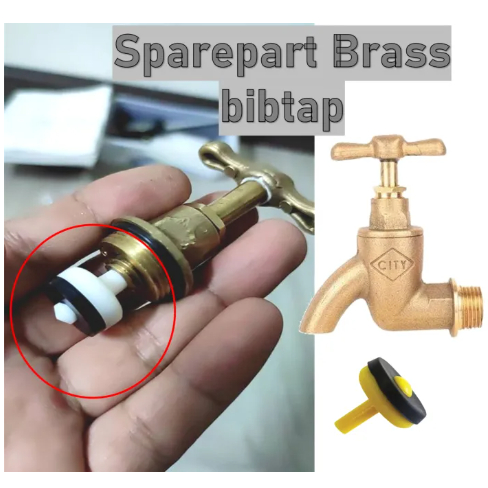BRASS STOPCOCK WASHER WITH STEM / GETAH STOPCOCK TEBAGA / STOPCOCK ...
