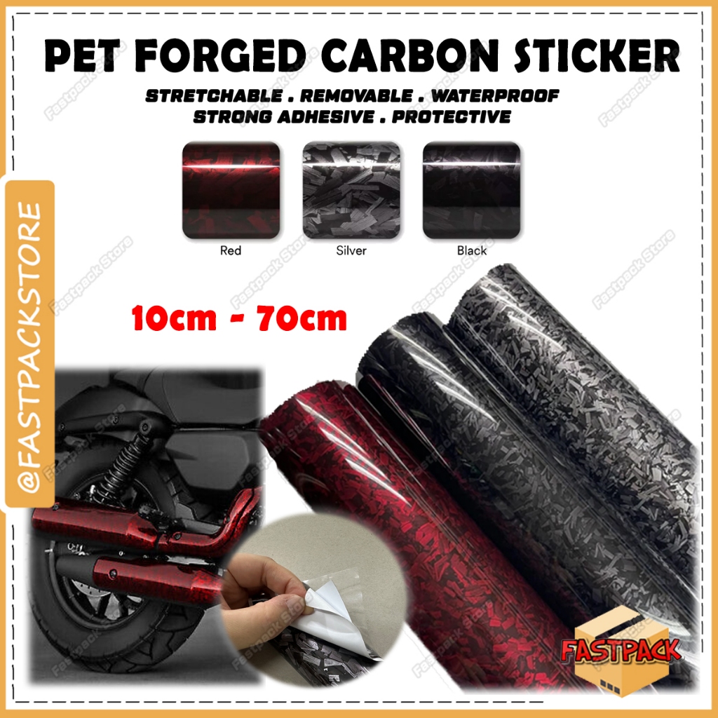10-70cm High Quality PET Forged Carbon Sticker Vinyl Wrap Film Adhesive ...