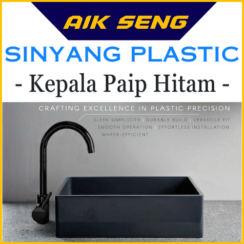 1/2" Kepala Paip Plastik (HITAM) PVC untuk Sinki Dapur & Bilik Mandi ...