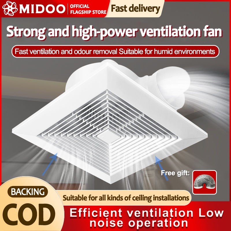 6''8''10''12''14 inch Household Silent Bathroom Shutter ventilation fan Ceiling Exhaust fan ...