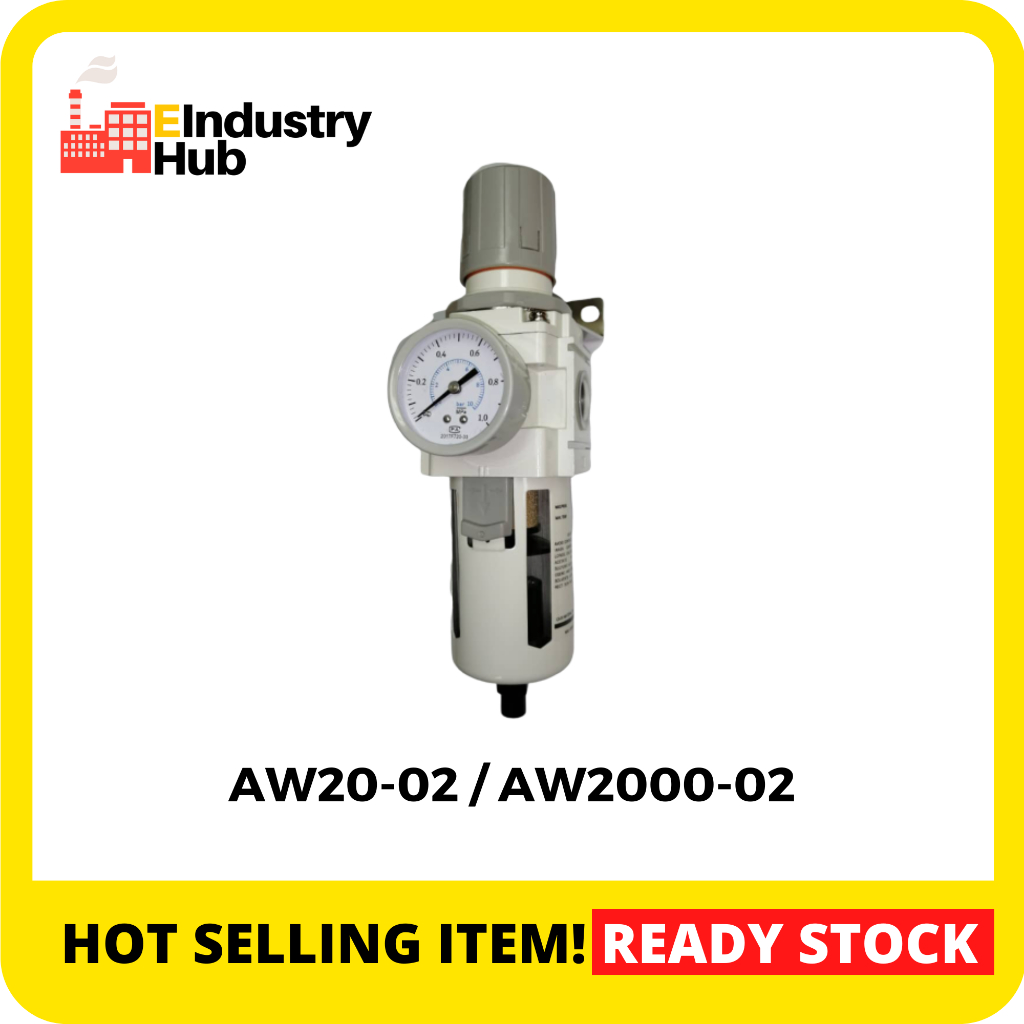Swish SMC Type AW2000-02 1/4'' Air Regulator Pneumatic Air Pressure Filter Regulator Water ...