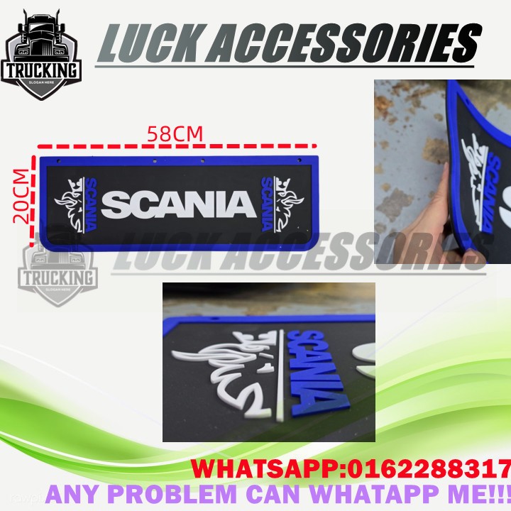 PVC MUDFLAPS VOLVO SCANIA LORRY TRUCK 58CM X 20CM FRONT | Shopee Malaysia