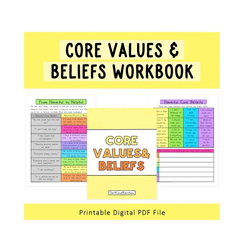 Core Values & Beliefs | Authenticity | Vision Board | Emotional ...