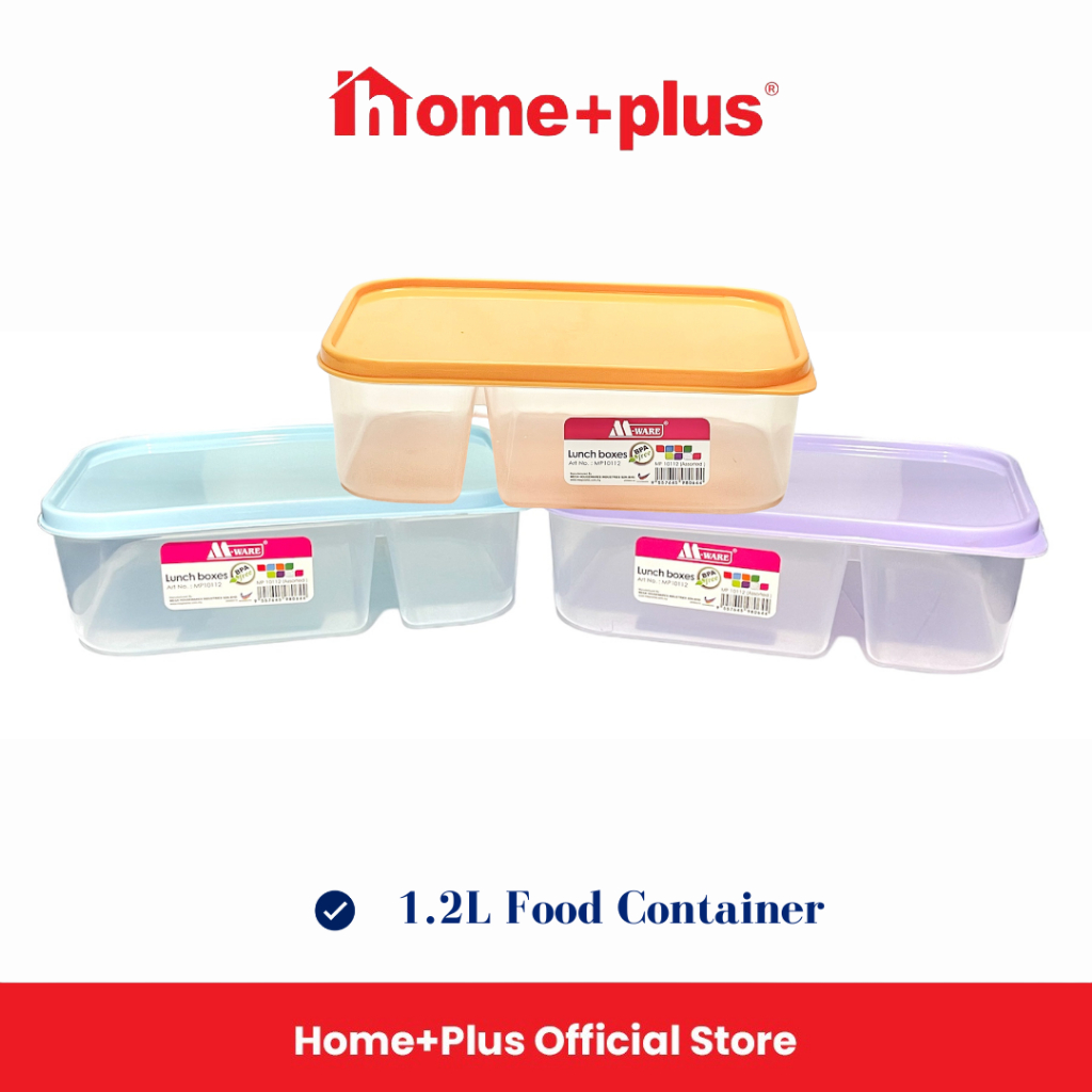 M-Ware 1.2L Food Container | Lunch Box | Food Storage | 2 Compartment ...