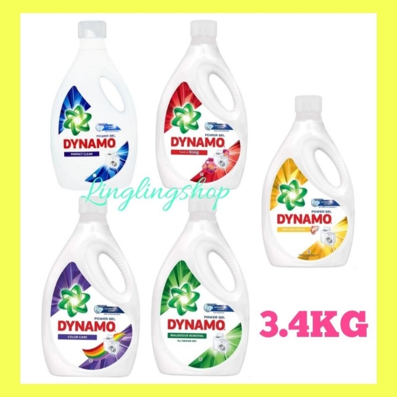Dynamo Power Gel Concentrated Liquid Detergent (3.4KG) Perfect Clean ...