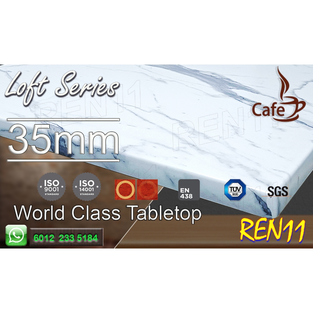 Restoran Furniture ,Meja Makan, Solid Table Top ,White Marble ...