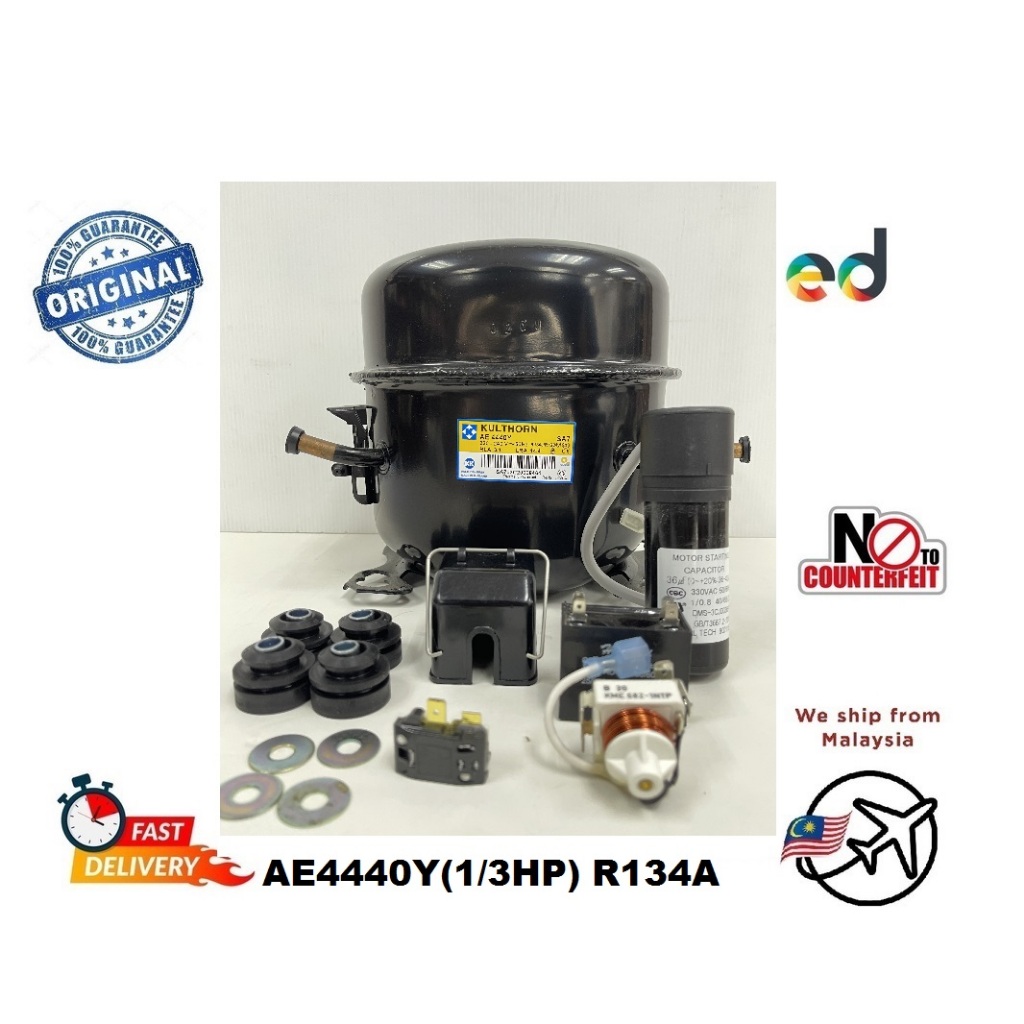 KULTHORN COMPRESSOR AE4440Y ( R134a / 1/3 Hp ) | Shopee Malaysia