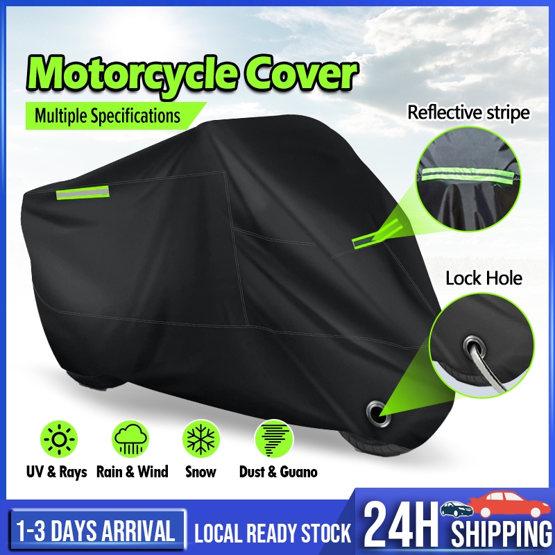 3 Layers Waterproof Motorcycle Cover Protection Rain and Dust UV Cover ...