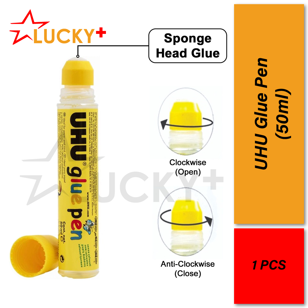 UHU Happy Glue Pen 50ml (1pcs) | Gam Cair Sekolah | Water Glue | Liquid ...