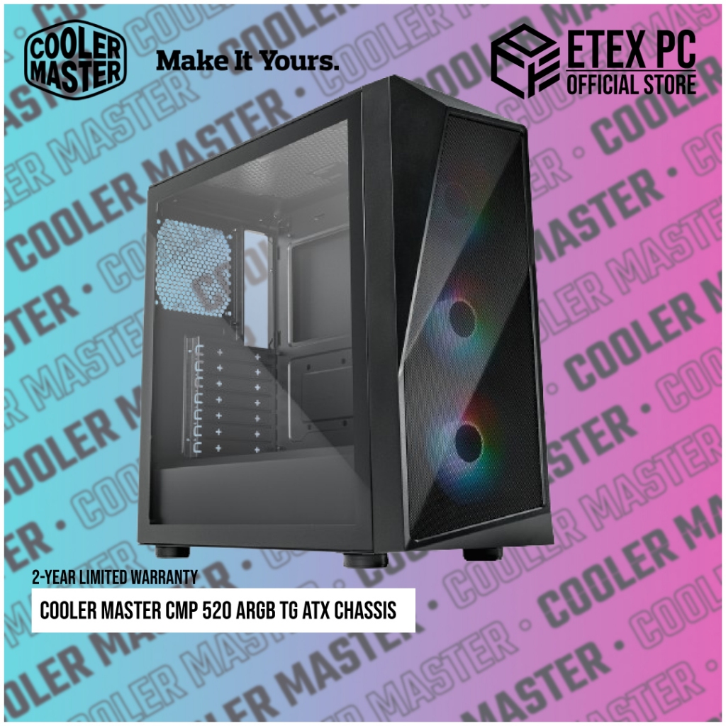 Cooler Master CMP 520 ARGB TG ATX Chassis # CP520-KGNN-S00 | Shopee ...