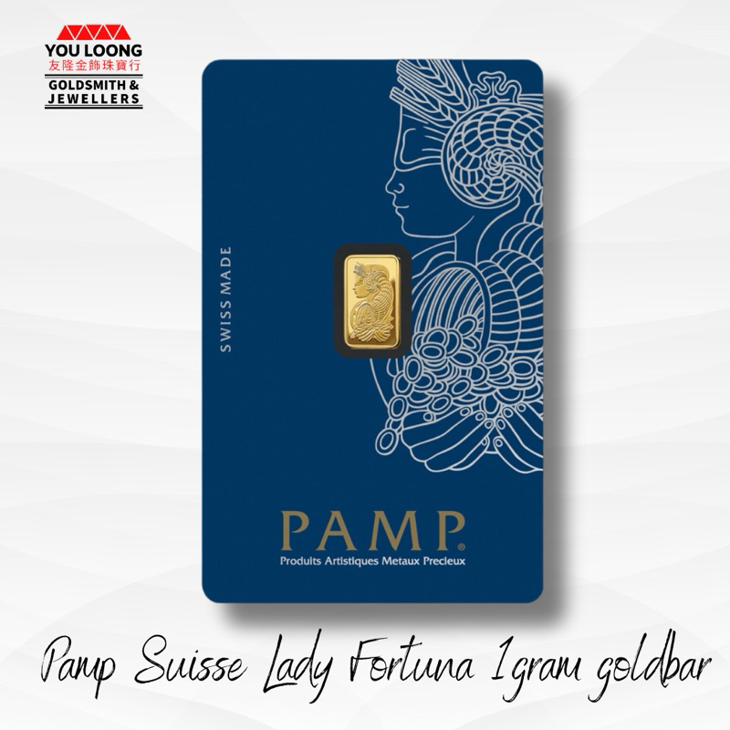 Youloong Suisse Pamp 1gram(1g) Minted Gold bar 999.9GOLD(Lady Fortuna) | Shopee Malaysia