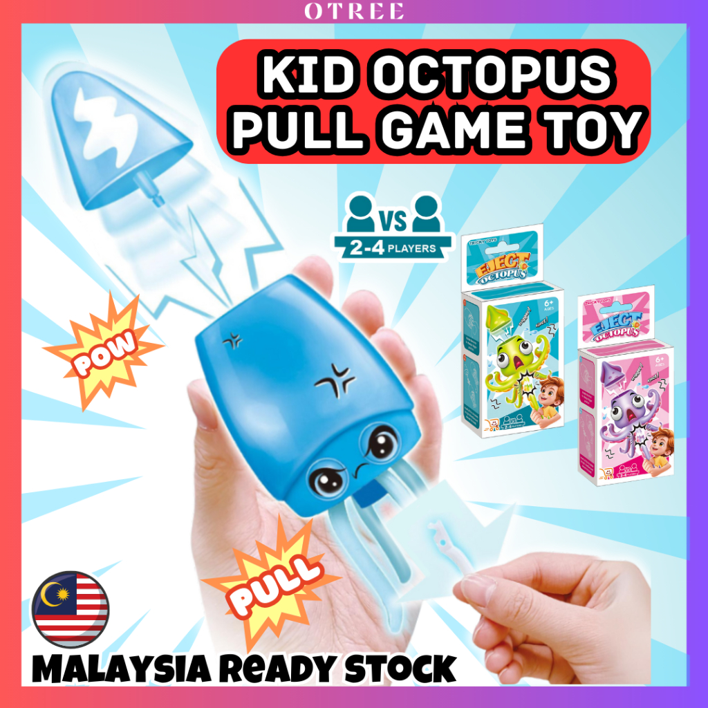 🌈NEW GAME TOY🌈Fun Kid Octopus Pull Out Jump Box Game Play Toy/Gathering ...