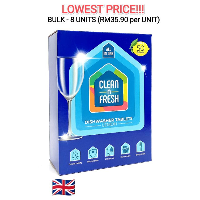[BULK BEST PRICE - 8 units] Clean N Fresh Lemon All In One 50 ...