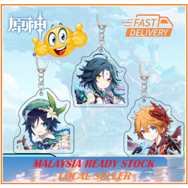 Genshin Impact Acrylic Keychain Anime Double Sided Keychains Animation ...