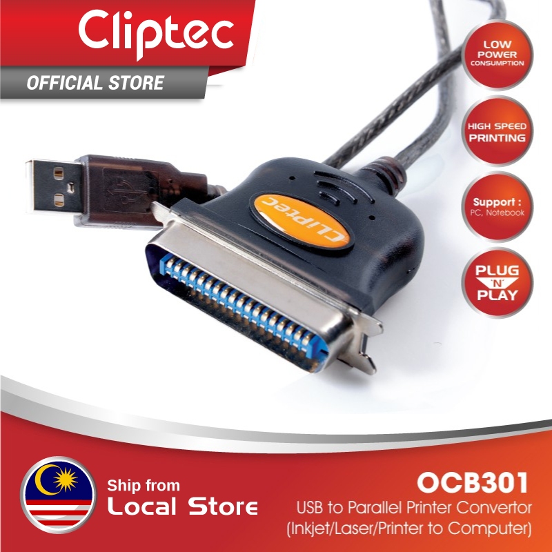 CLiPtec USB to Parallel Printer Convertor OCB301 | Shopee Malaysia