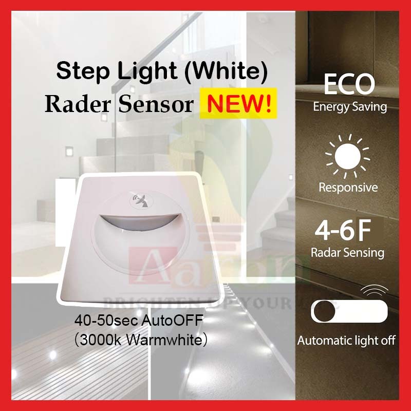 3W LED Wall Recessed indoor Step Stairs Lamp Ground Footlight Aisle ...