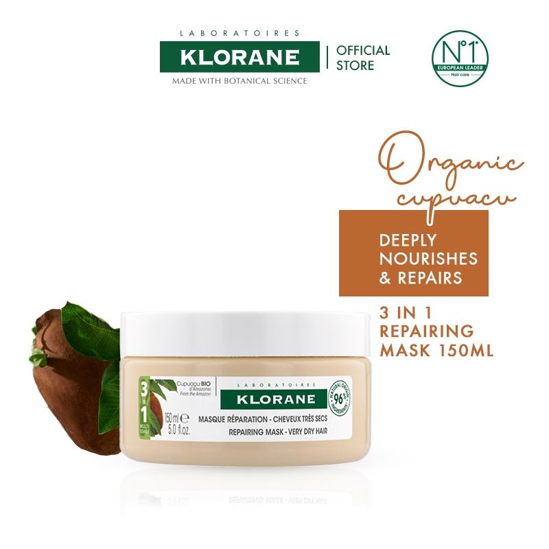 Klorane Organic Cupuaçu 3-in-1 Repairing Mask 150ml (Very Dry & Damaged ...
