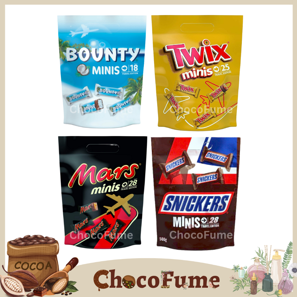 Mars/ Snickers/ Twix/ Bounty Minis Travel Exclusive Pouch 500g | Shopee Malaysia