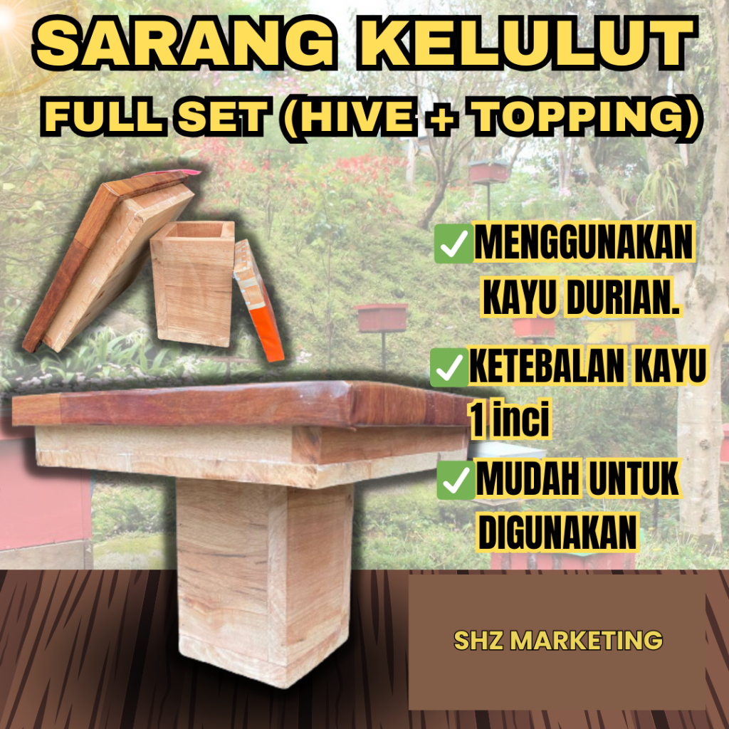 ♦️TERMURAH♦️ FULLSET SARANG MADU KELULUT | PERANGKAP LEBAH KELULUT | BEEHIVE | STINGLESS BEE ...