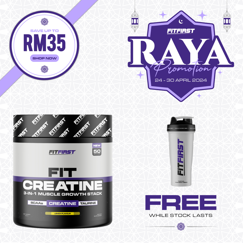 FIT FIRST FIT CREATINE (50SERV)-3IN1+CREATINE+BCAA+TAURINE+INCREASE ...