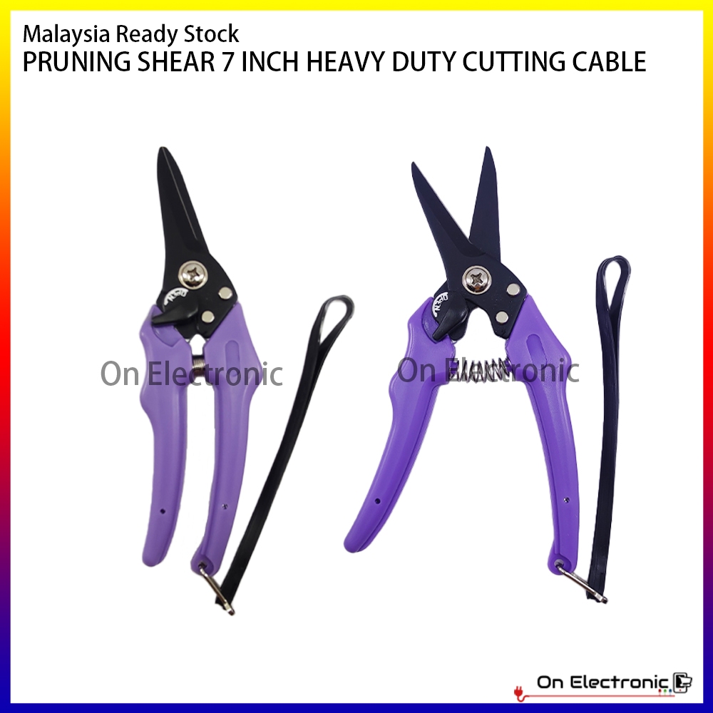 PRUNING SHEAR 7 INCH HEAVY DUTY CUTTING CABLE/IRON WIRE/GARDENING K706 ...