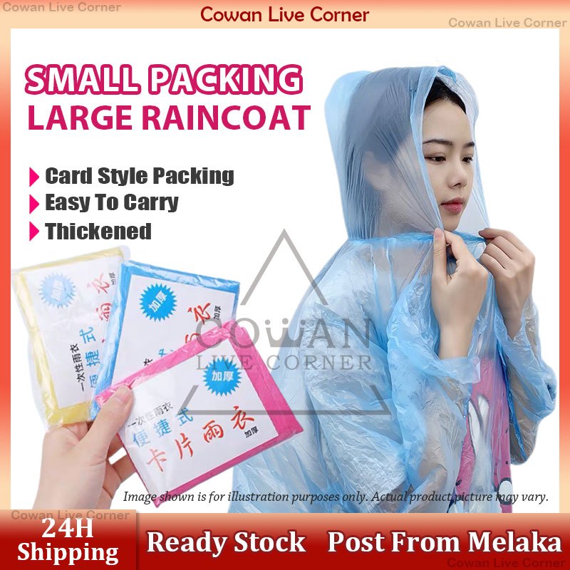 Disposable card raincoat Thicker outdoor rafting tourism adults average ...