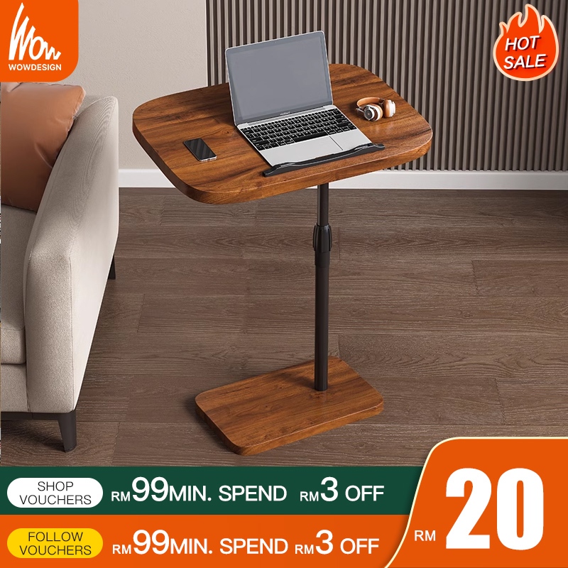 Adjustable Side Table Mini Sofa Side Table Laptop Table Meja Kecil Meja ...