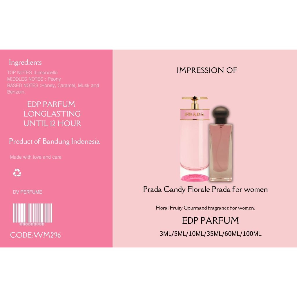 DV PERFUME WM296 PRDA C4NDY FLOREL | Shopee Malaysia
