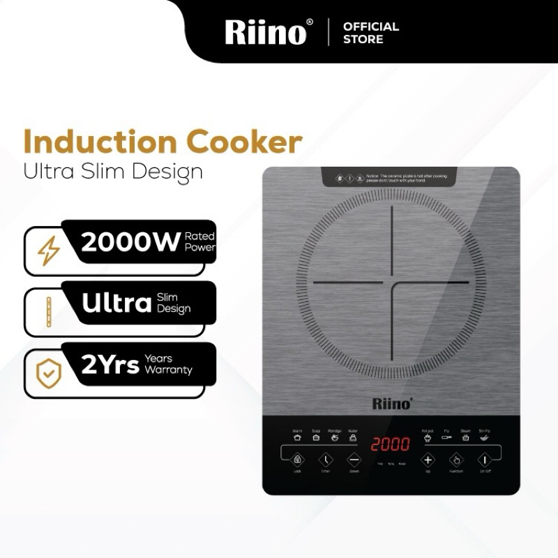Riino Ultra Slim Induction Cooker Portable Sensor Control Setting ...