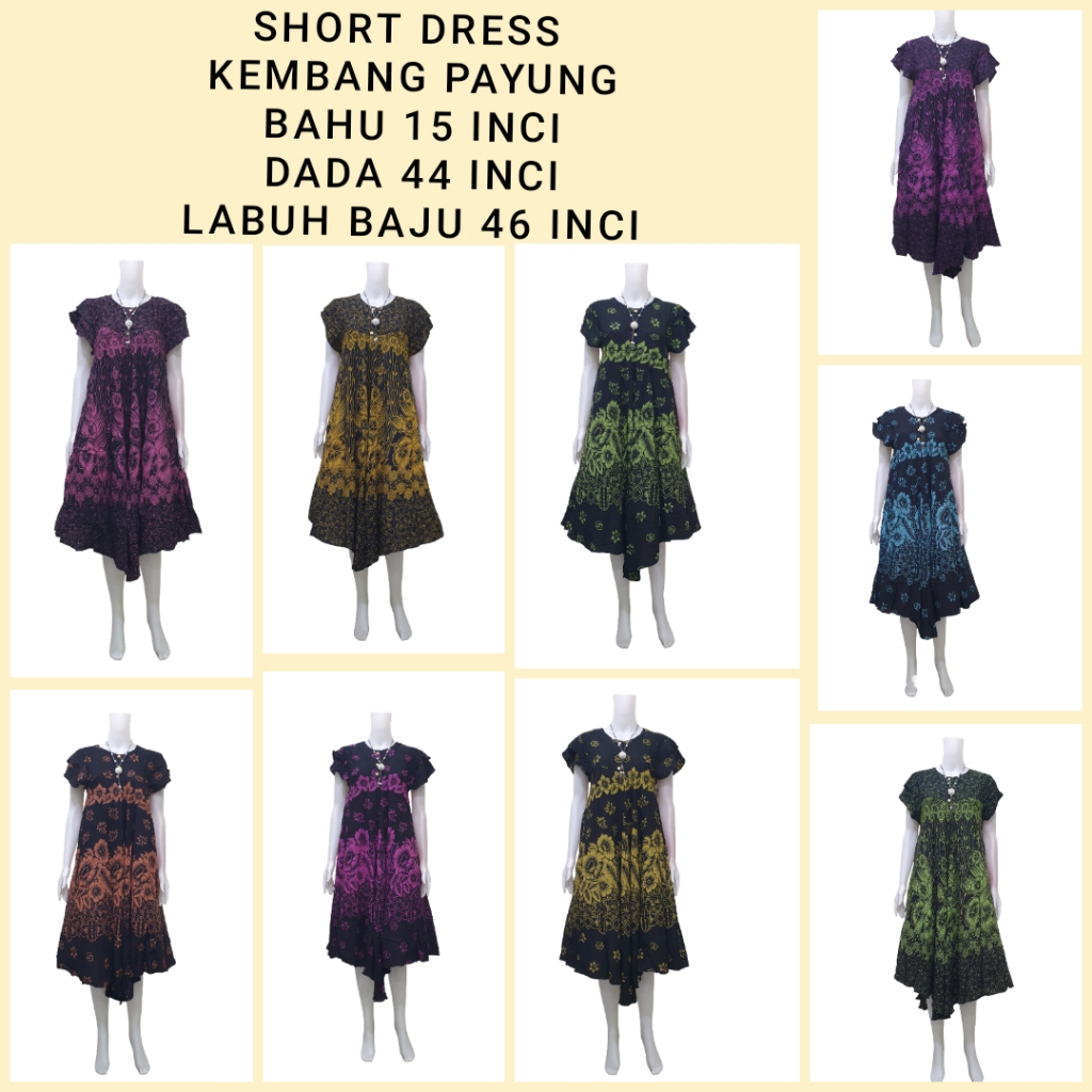 SHORT DRESS KEMBANG PAYUNG RANA BATIK (defect) | Shopee Malaysia