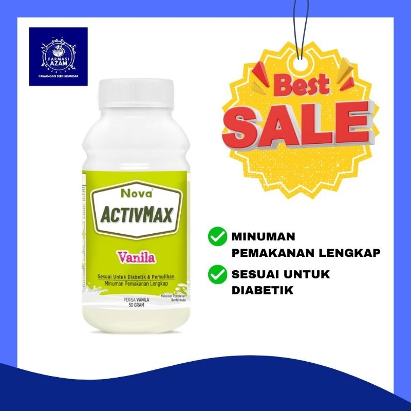 Nova Activmax Vanilla Flavour 50g | Shopee Malaysia