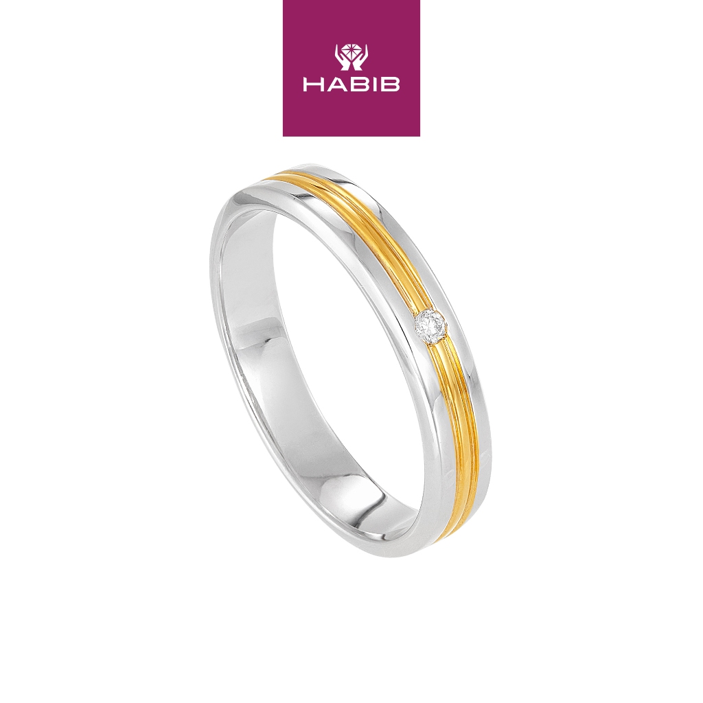 HABIB Silver Ballad Palladium Men's Ring in 925/PLD Silver A0407(PLD ...