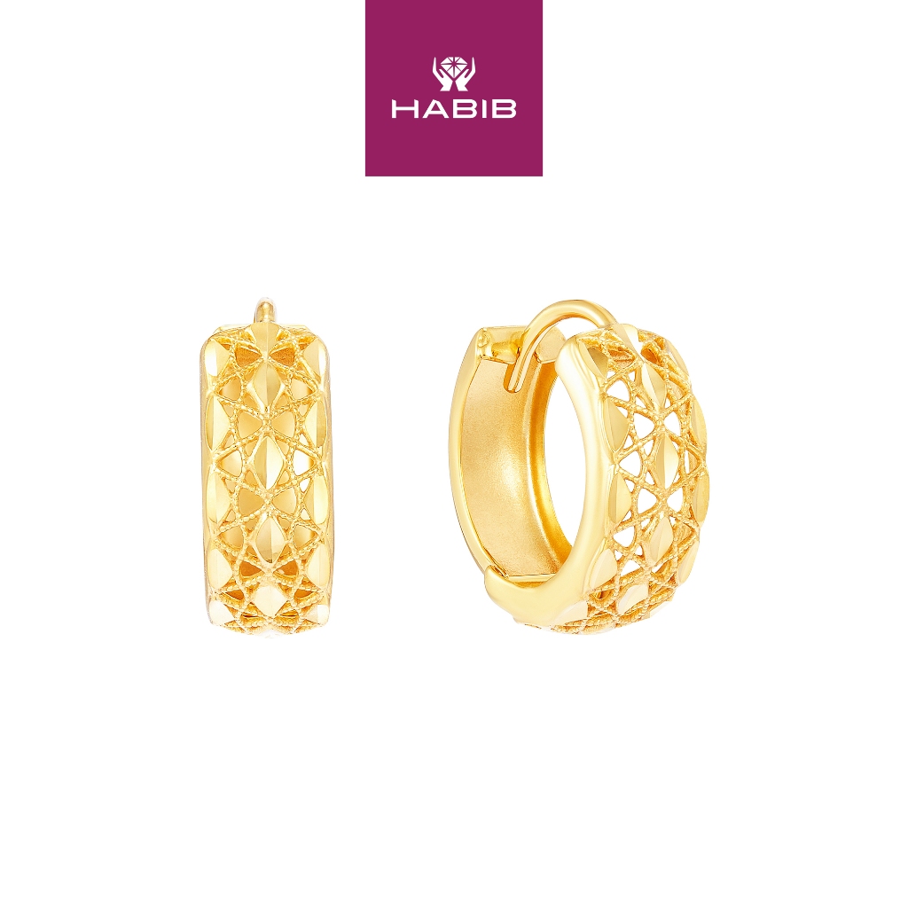 HABIB Oro Italia 916 Yellow Gold Earrings GE72650222 (22K Gold ...