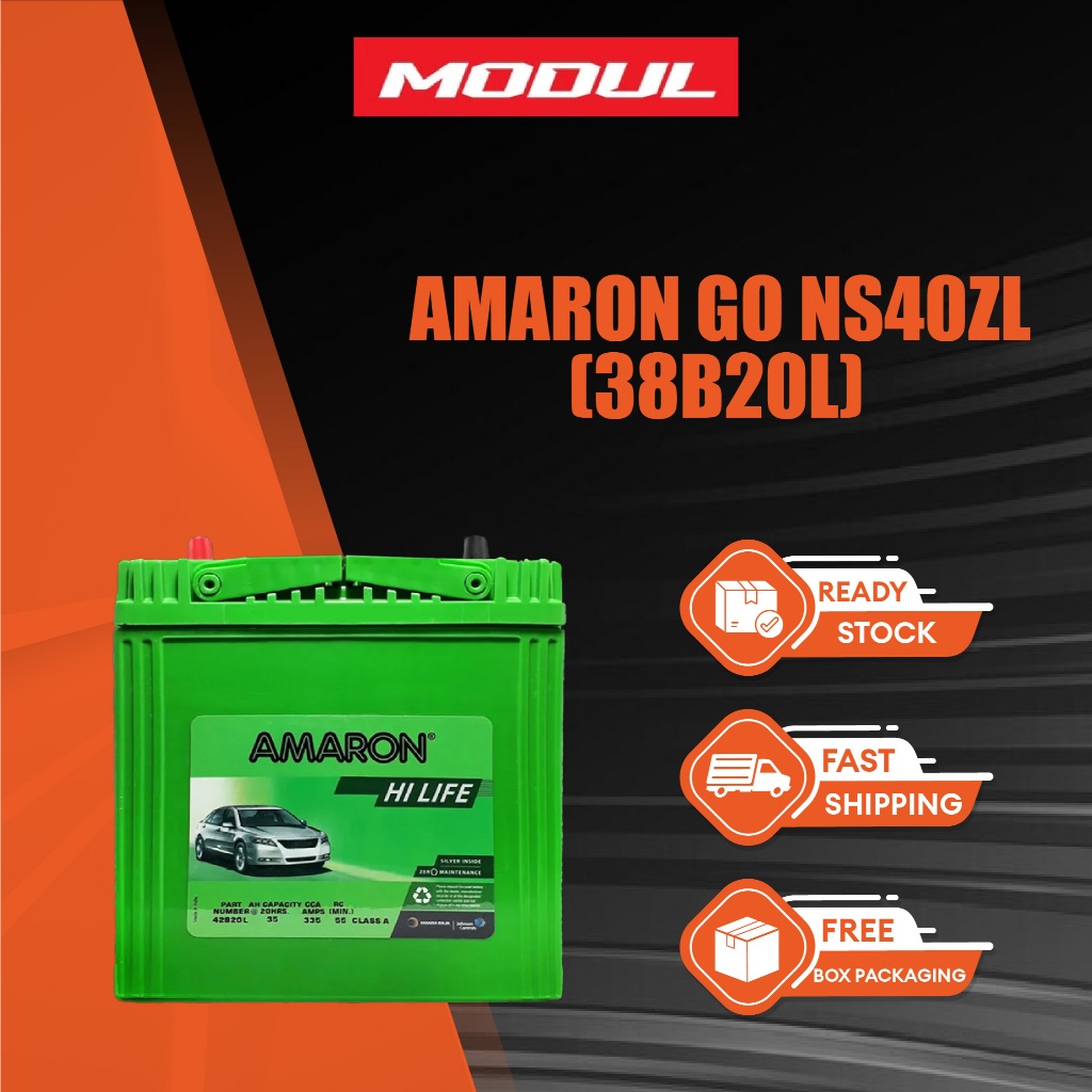 Amaron GO NS40ZL MYVI ALZA VIVA BEZZA KELISA Car Battery Kereta Bateri ...