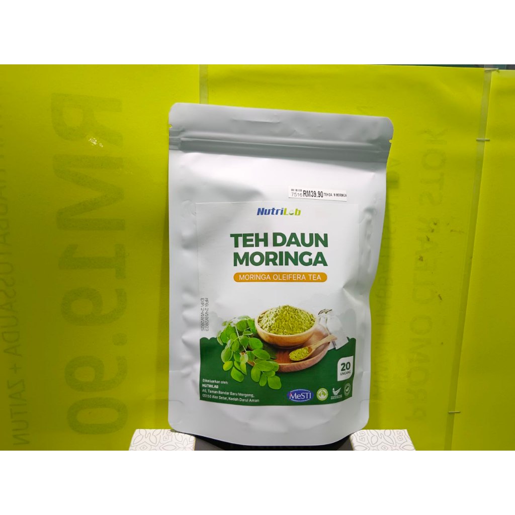 Nutrilab Teh Daun Moringa (Moringa Oleifera Tea) 20 Uncang | Shopee ...