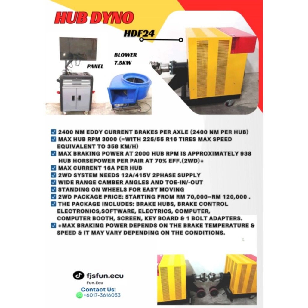 Fun Hub Dyno Car Manual 2W 4W spec/Hub Dyno utk Kereta pilih spec mana ...