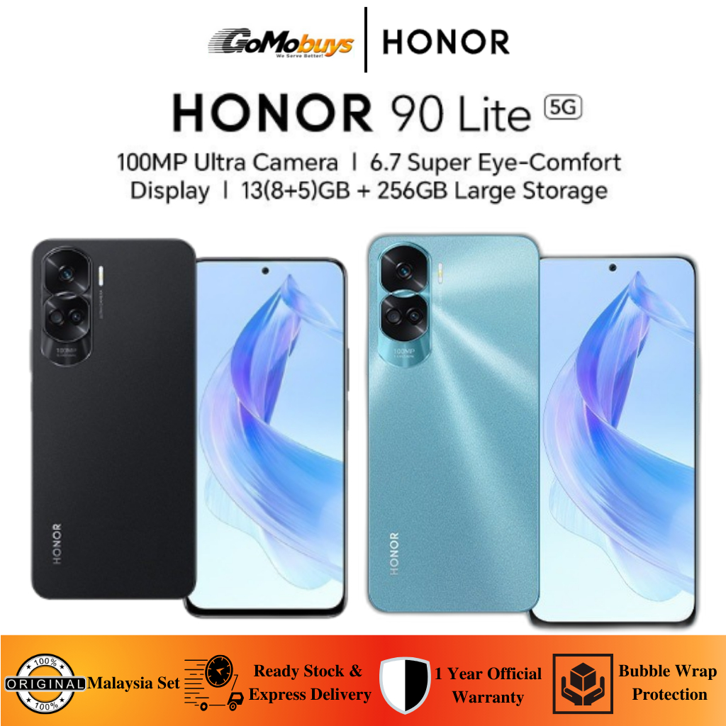 HONOR 90 Lite 5G Smartphone 13(8+5)GB+256GB 100MP Super Clear Camera 6.7” Edgeless Eye-Comfort ...